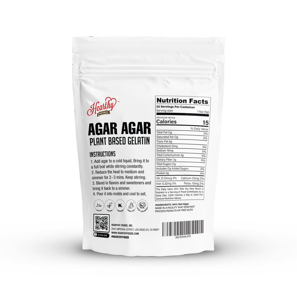Agar Agar - Natural Daily Fiber – Hearthy Foods