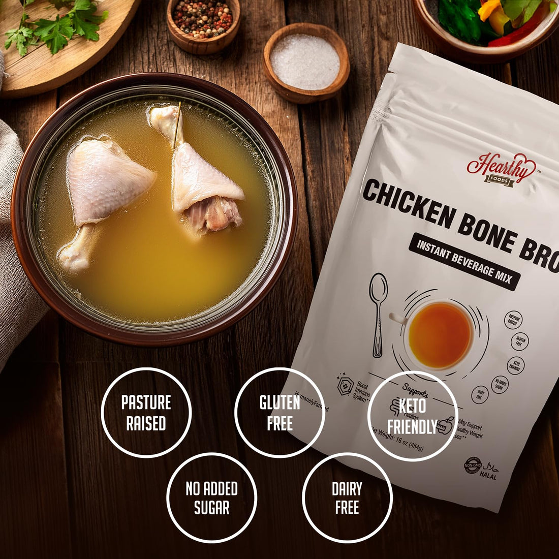 Beef Bone Broth Halal – Hearthy Foods